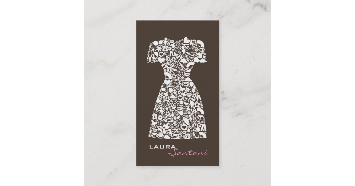 Fashion Designer Modern Fashionista Business Cards | Zazzle