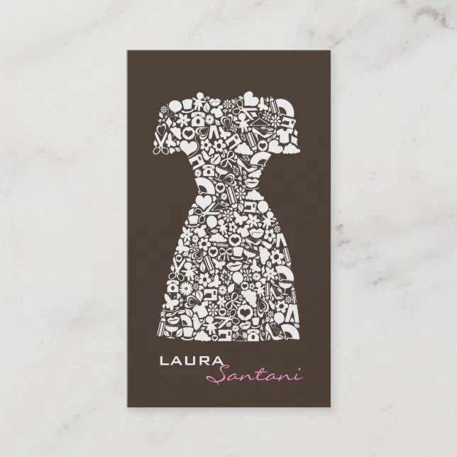 Fashion Designer Modern Fashionista Business Cards | Zazzle