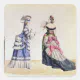 Fashion designs for women from the 1860's square sticker | Zazzle