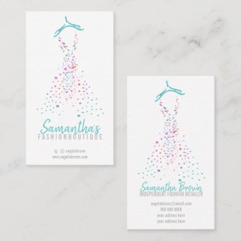 Fashion Dress Boutique Shop Retailer Blogger Business Card | Zazzle