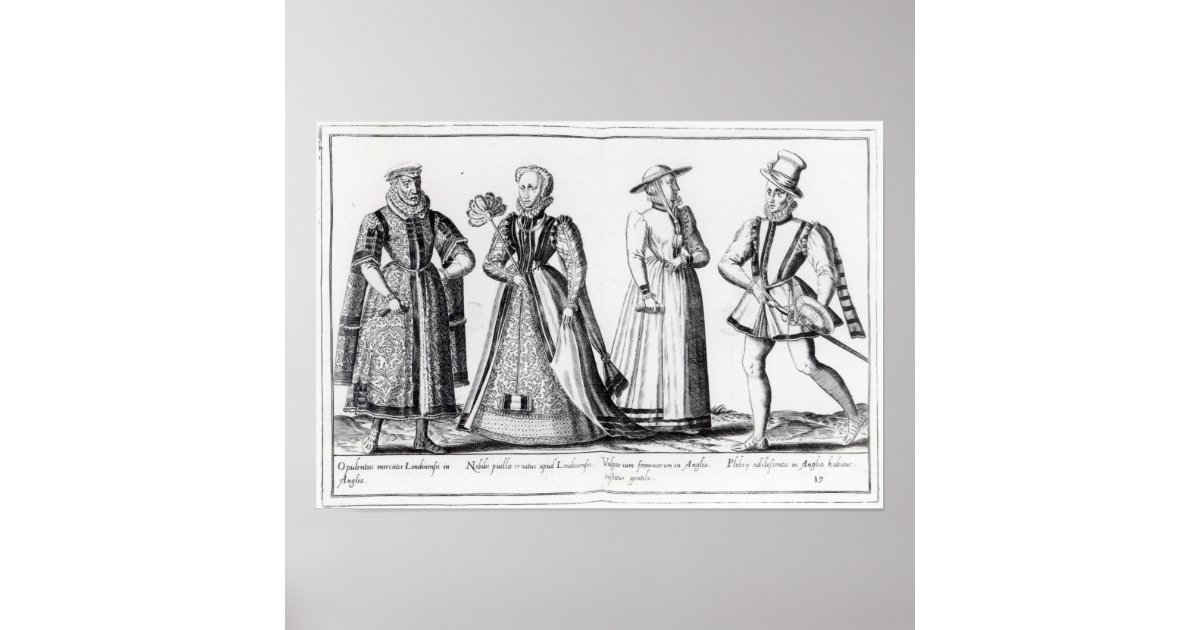 Fashion during the Tudor Period Poster | Zazzle