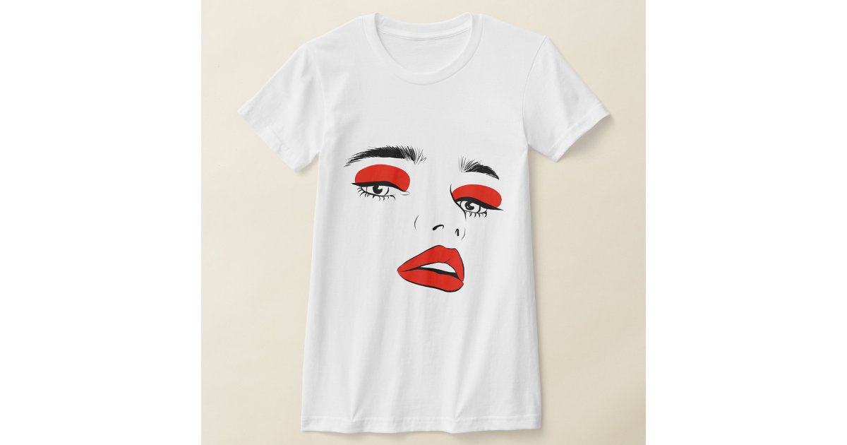 Fashion Face T-Shirt | Zazzle