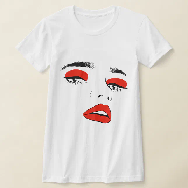 Fashion Face T-Shirt | Zazzle