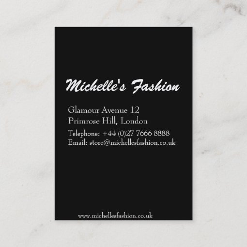 Fashion girl business card design | Zazzle