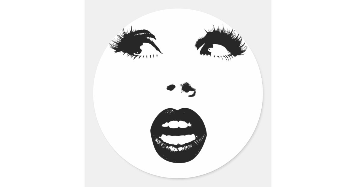 Fashion Girl Classic Round Sticker Zazzle