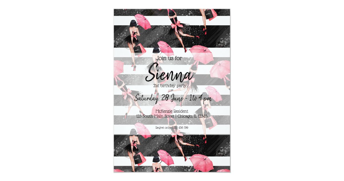 Fashion girly invitation | Zazzle.com