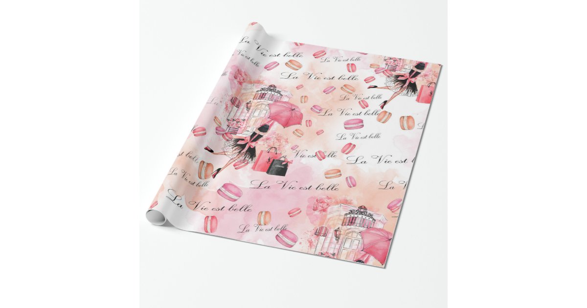 Fashion girly wrapping paper | Zazzle.com