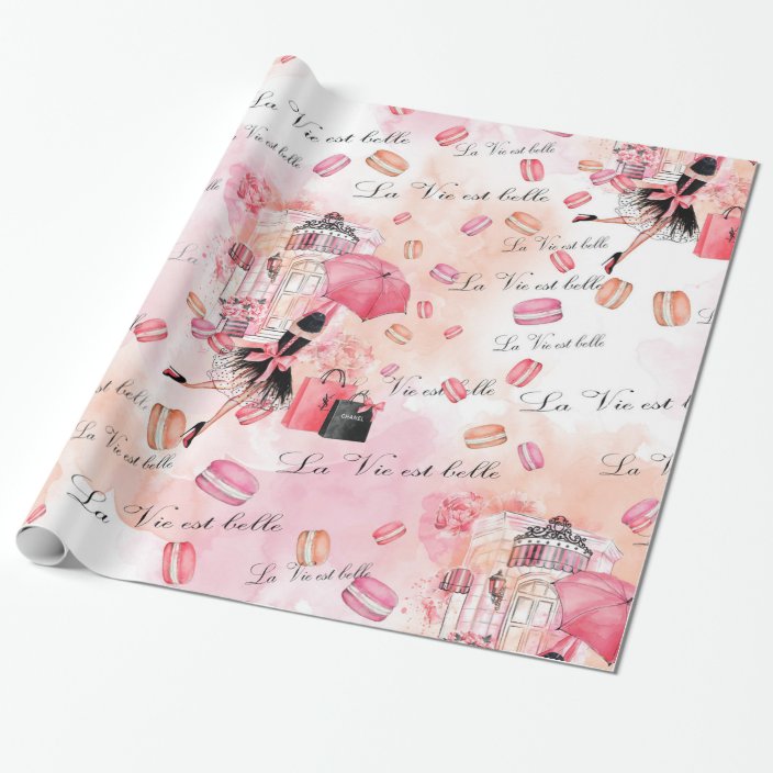 Fashion girly wrapping paper | Zazzle.com