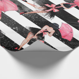 Fashion girly wrapping paper | Zazzle