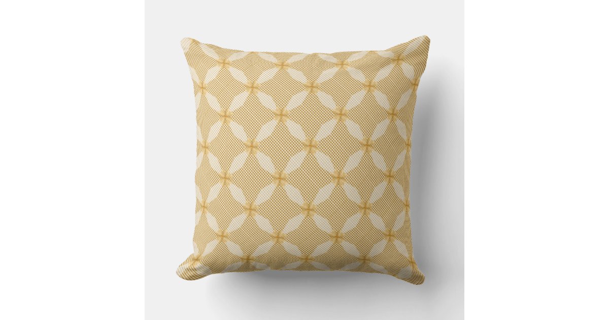 Fashion Gold Circle Geometric Pattern Throw Pillow | Zazzle