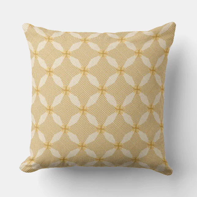 Fashion Gold Circle Geometric Pattern Throw Pillow | Zazzle