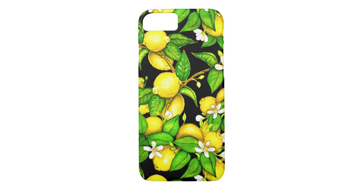 Fashion Lemon Print iPhone Case | Zazzle