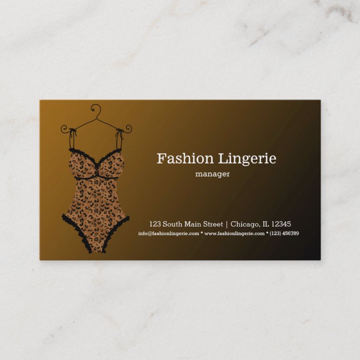 Fashion Lingerie Business Card | Zazzle.com