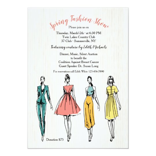 Fashion Model Fashion Show Invitation | Zazzle.com