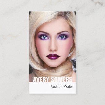 Fashion Model Photo Profile Card | Zazzle