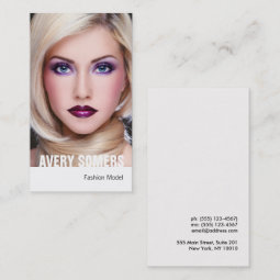 Fashion Model Photo Profile Card | Zazzle