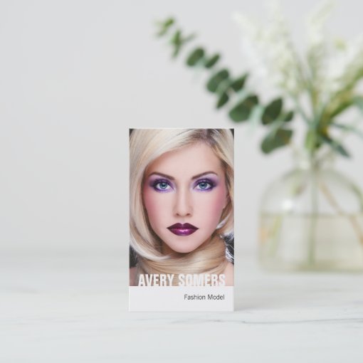 Fashion Model Photo Profile Card | Zazzle