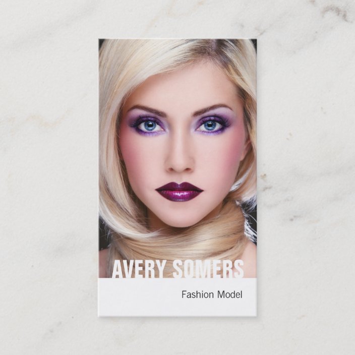 Fashion Model Photo Profile Card | Zazzle.com