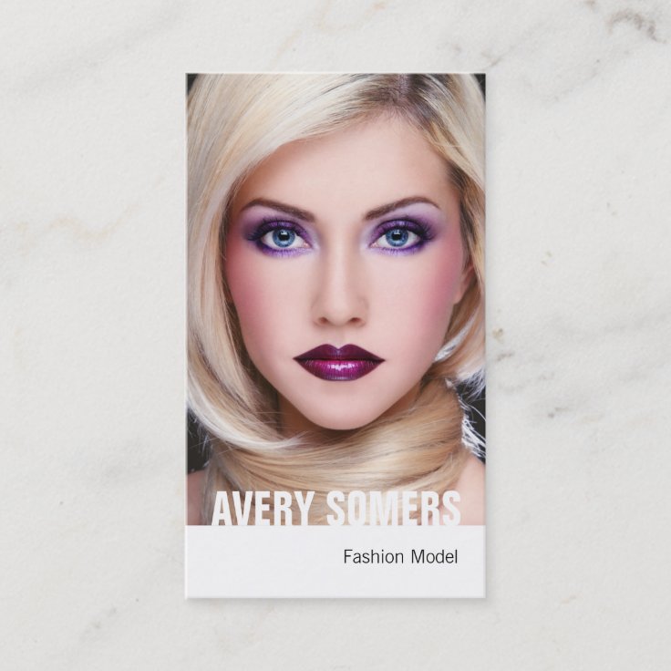 Fashion Model Photo Profile Card | Zazzle