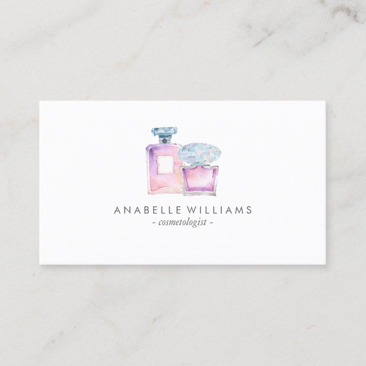 Fashion Perfume Bottles Business Card | Zazzle