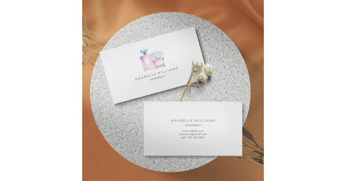 Fashion Perfume Bottles Business Card | Zazzle
