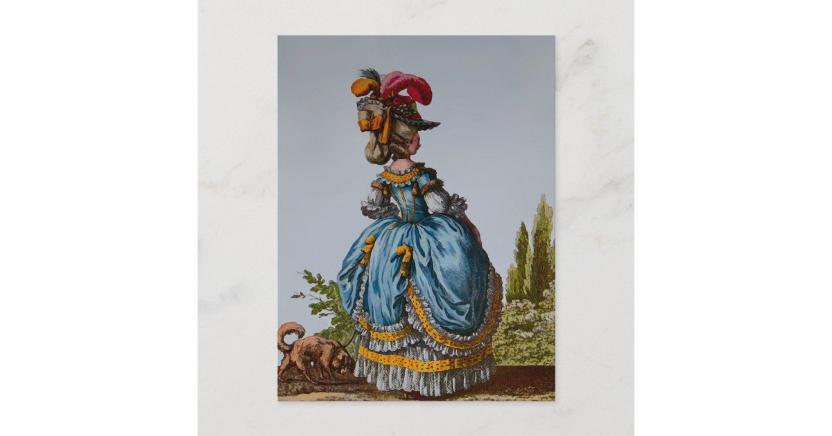 Fashion Plate 18th Century~ Postcard / Invitations | Zazzle