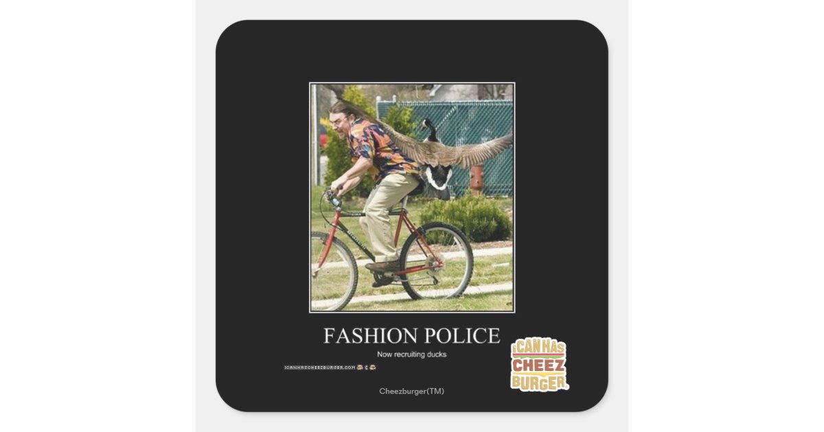 Fashion Police Square Sticker | Zazzle