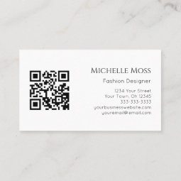 Fashion QR code Buttons Professional Sewing Business Card | Zazzle