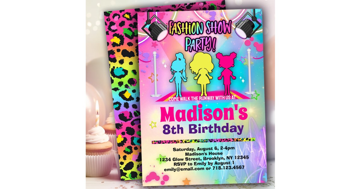 Fashion Runway Birthday Party Invitation | Zazzle