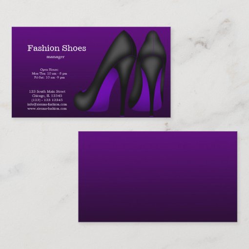 Fashion Shoes Business Card | Zazzle