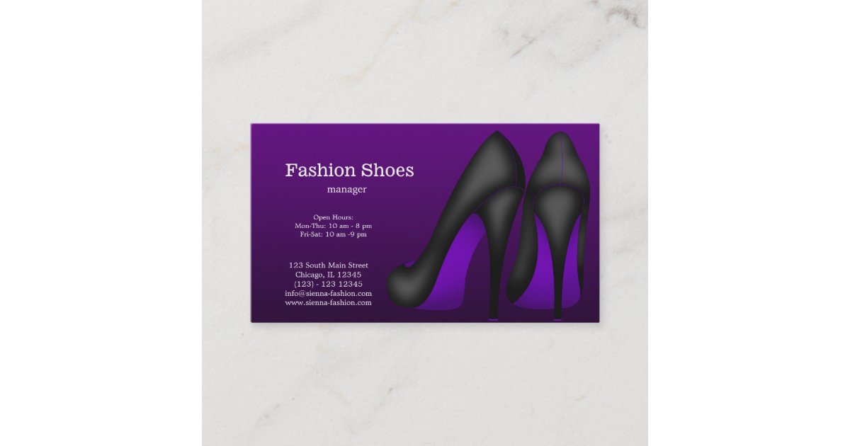 Fashion Shoes Business Card | Zazzle