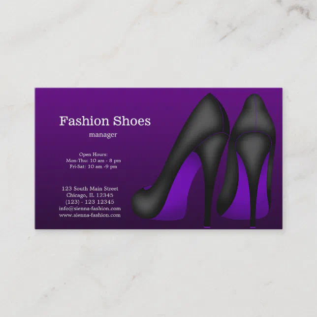 Fashion Shoes Business Card | Zazzle