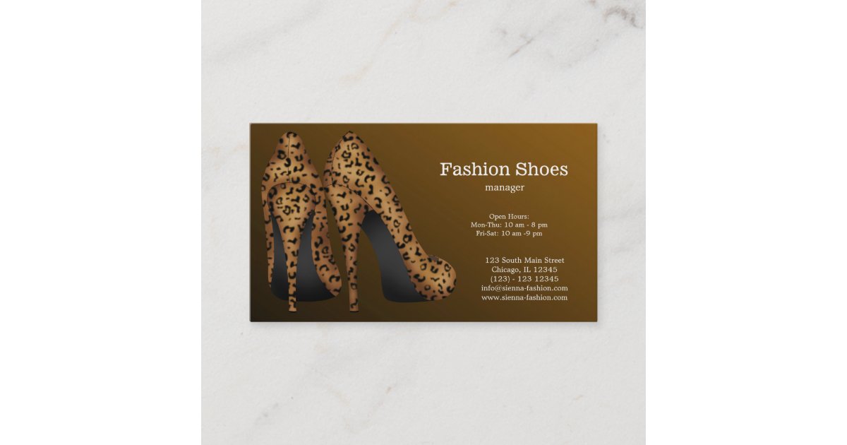 Fashion Shoes Business Card | Zazzle