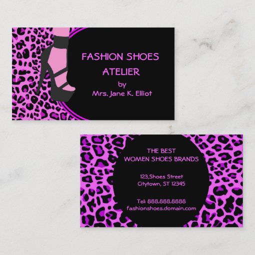 Fashion Shoes Business Card | Zazzle