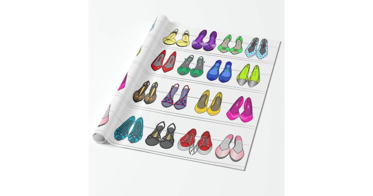 fashion shoes wrapping paper | Zazzle