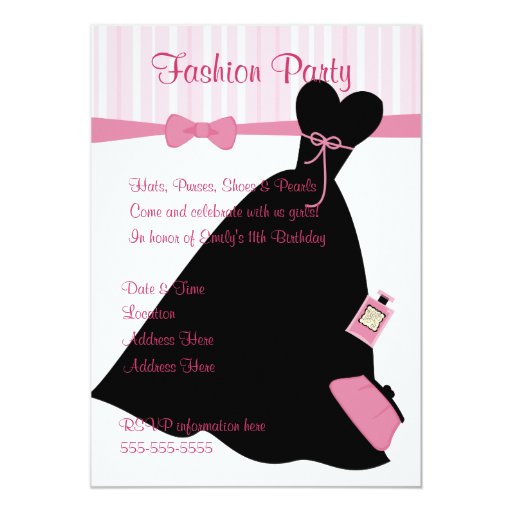 Fashion Show 5x7 Paper Invitation Card | Zazzle