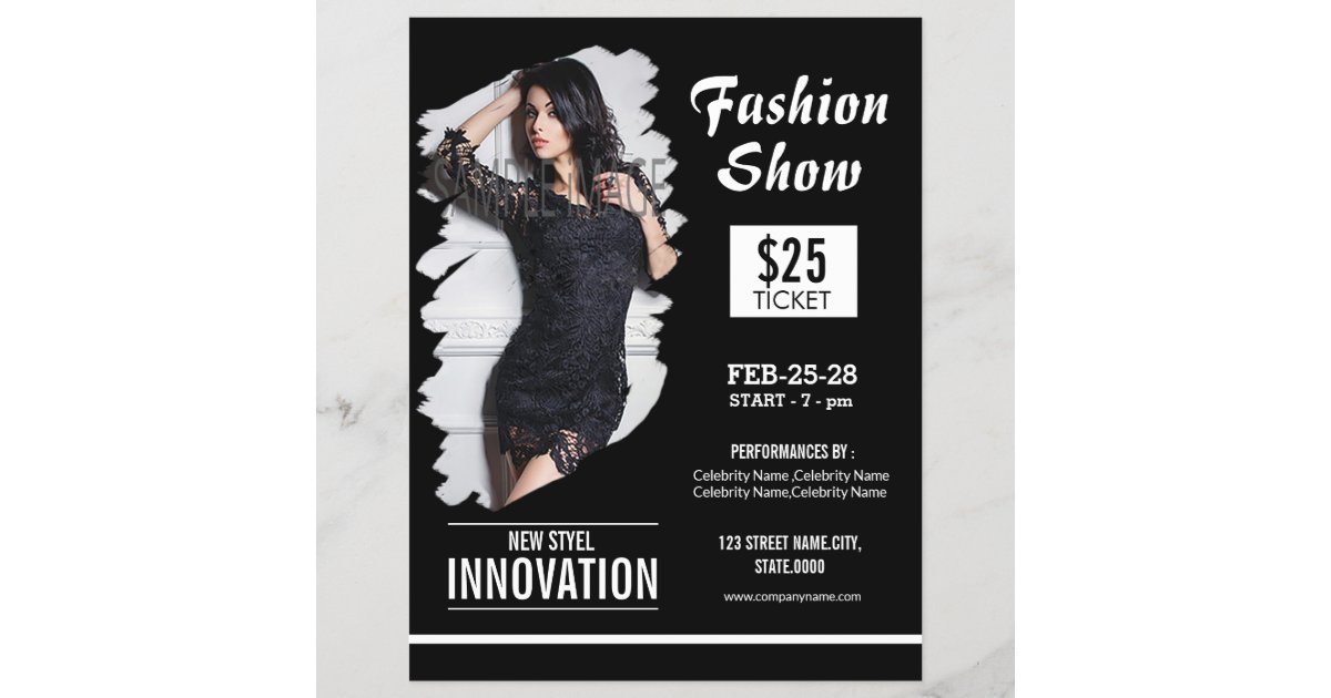 Fashion Show Flyer / Invitation | Zazzle