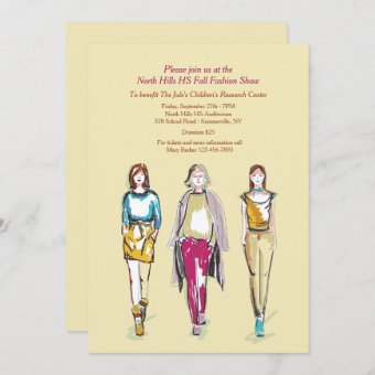 Fashion Show Invitations | Zazzle