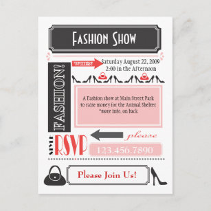 Fashion Show Invitations | Zazzle