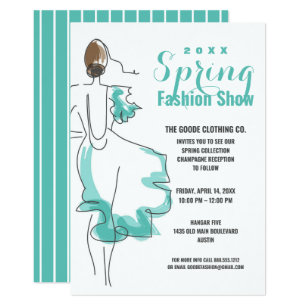 Fashion Model Invitations | Zazzle