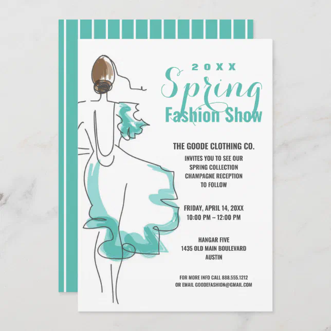 Fashion Show | Seasonal Collection Runway Event Invitation | Zazzle