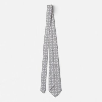 Fashion Silver Diamond Circle Pattern Neck Tie | Zazzle