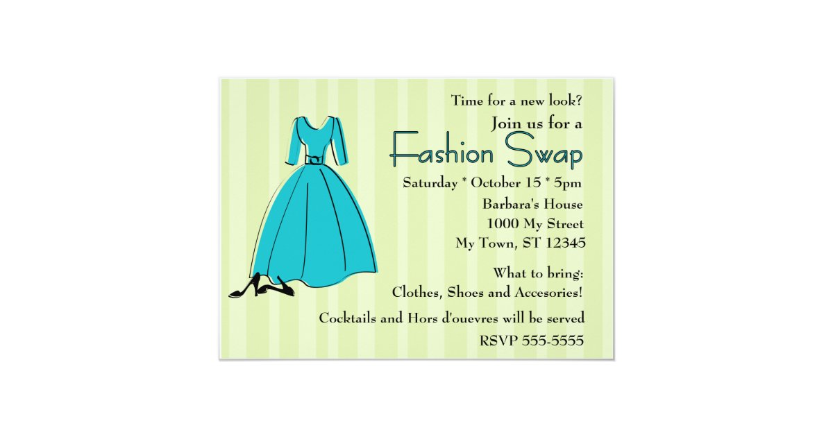 Fashion Swap Invitation | Zazzle.com