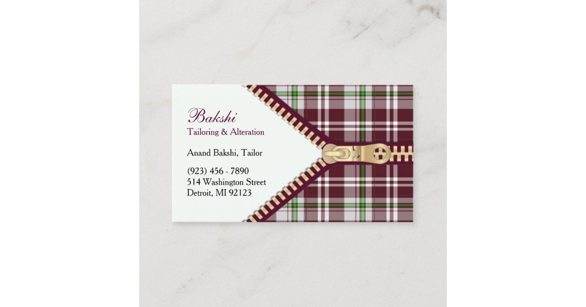 Fashion Tailoring Business Card Template | Zazzle