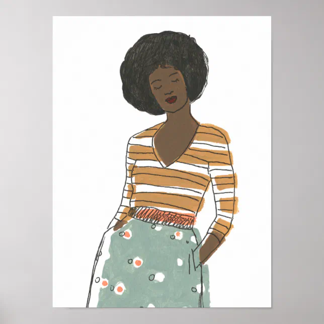 Fashion Vignette Portrait Poster | Zazzle