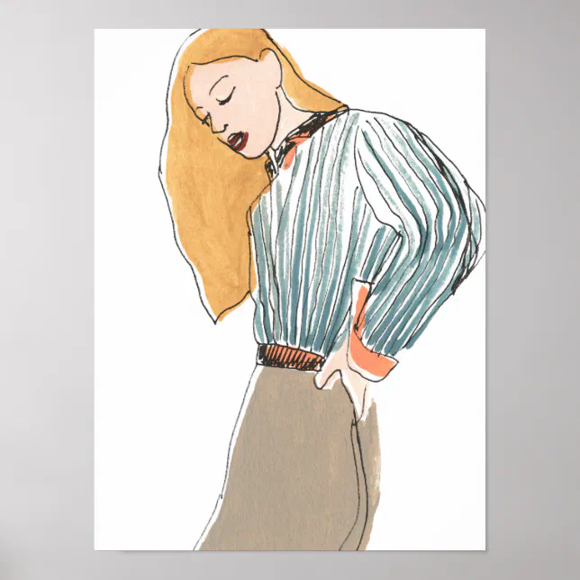 Fashion Vignette Poster | Zazzle