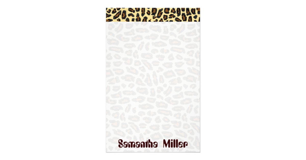 Fashionable Leopard Print personalized stationery | Zazzle.com