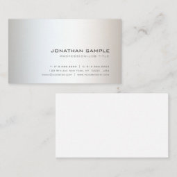 Fashionable Simple Professional Design Chic Plain Business Card | Zazzle