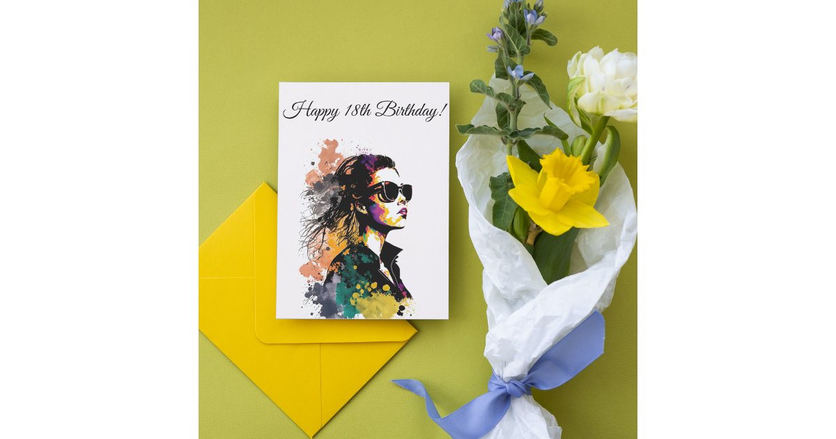 Fashionista Birthday Card - Customizable | Zazzle