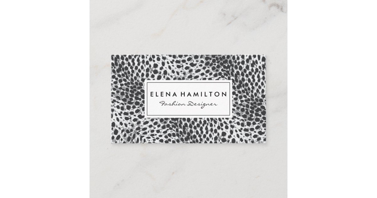 Fashionista | Leopard Print Business Card | Zazzle